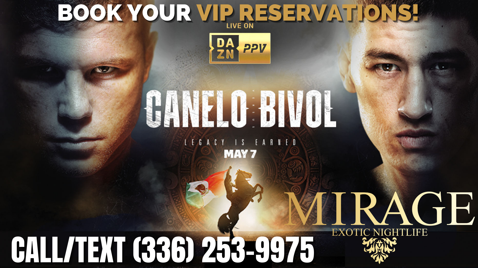 Menu - Mirage Greensboro